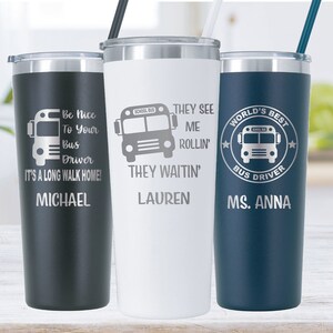 Bus Driver Gift, Bus Driver Tumbler Personalized, Worlds Best Bus ...