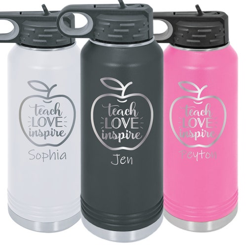 Teacher Gift Teacher Water Bottle Personalized Teacher - Etsy