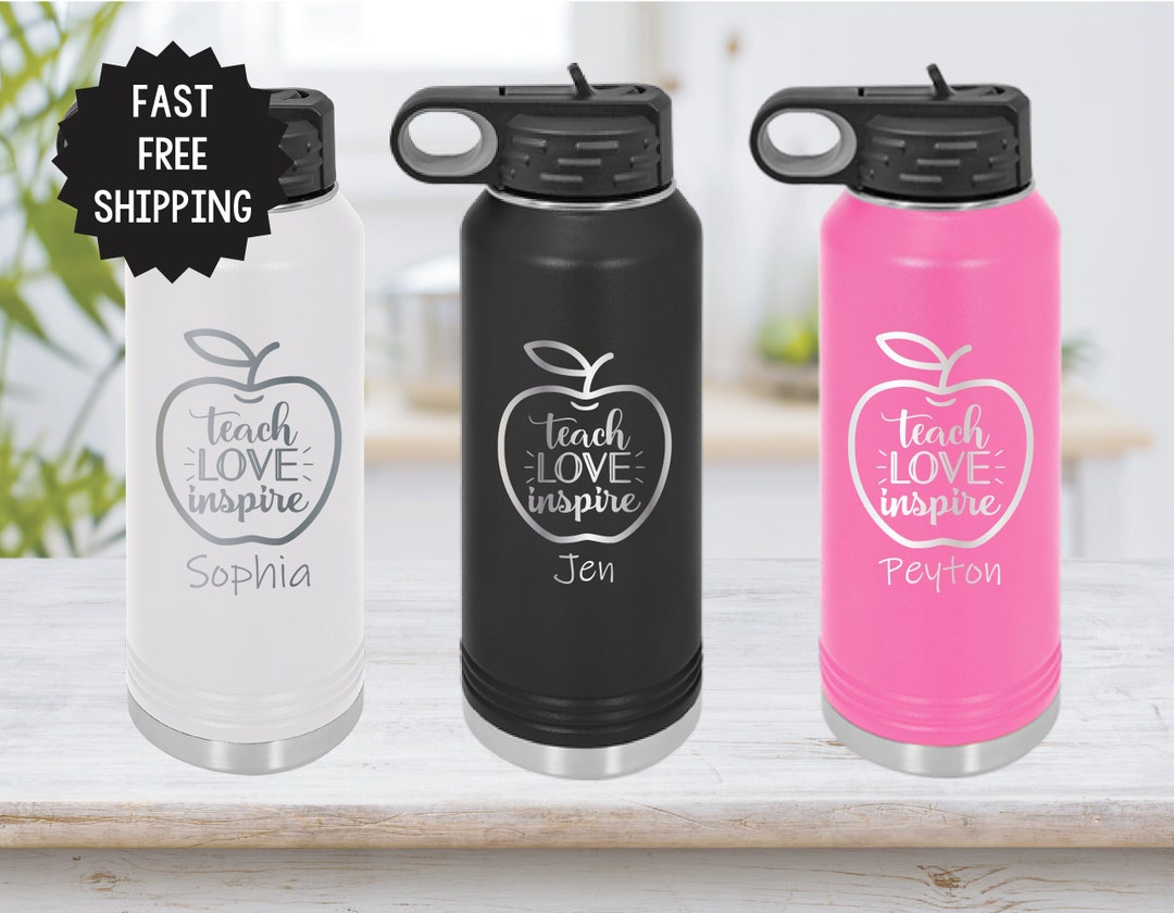 Teacher Gift, Teacher Water Bottle, Personalized Teacher Tumbler, 32 Oz ...