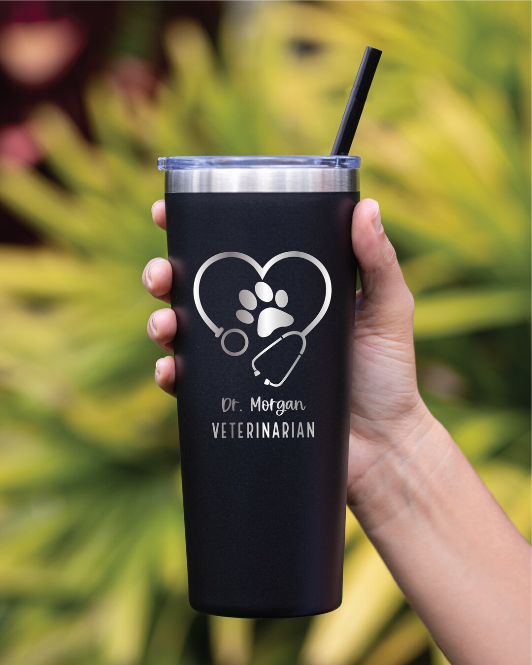 Personalized Veterinarian Tumbler: Engraved Stainless Steel Vet Tech ...