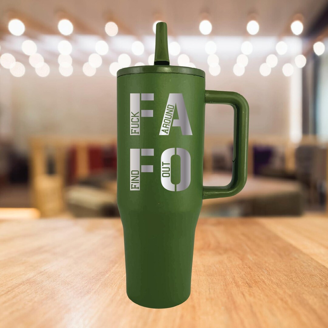 Personalized FAFO Tumbler, Lead-free Mug, Military Gifts, Gifts for Men ...