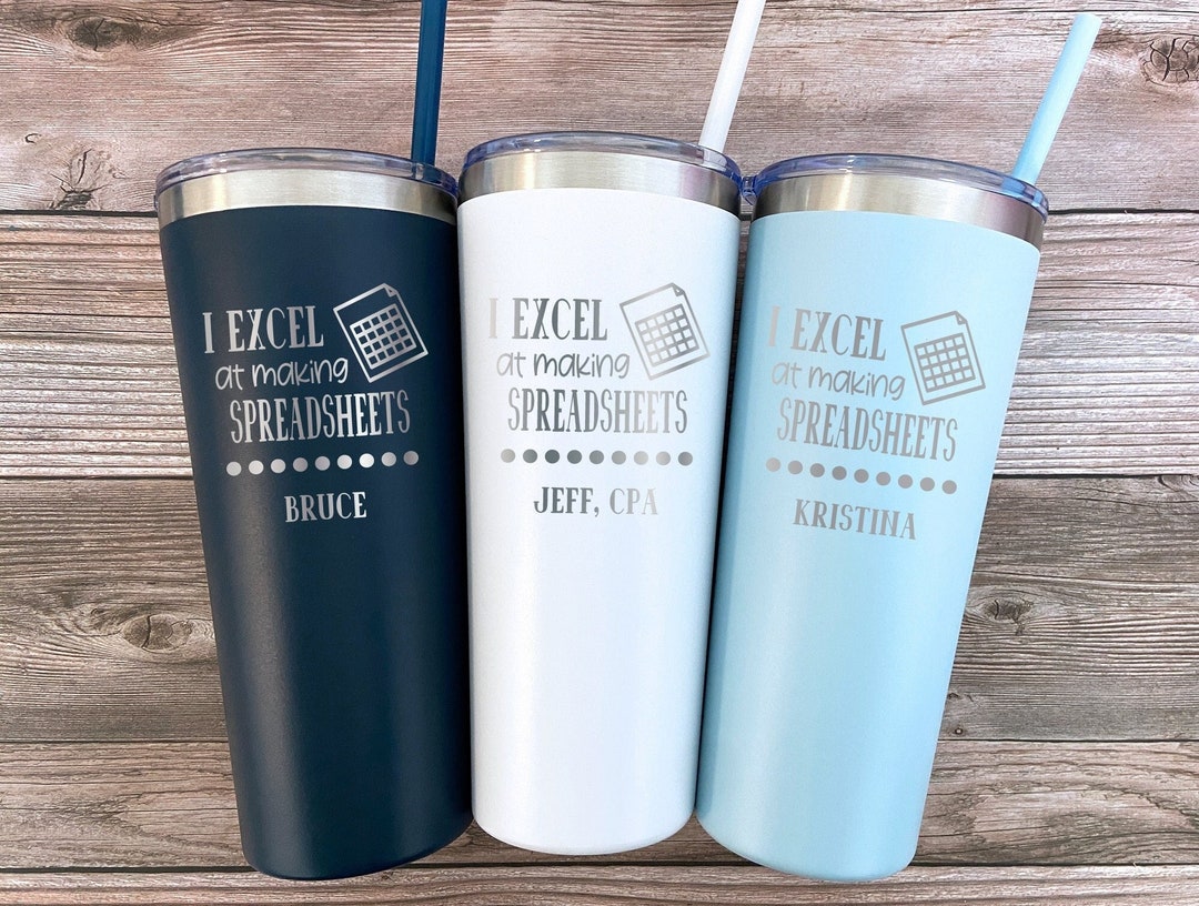 Accountant Gift, CPA Gift, Spreadsheet Tumbler, Tax Prep Cup, Admin ...