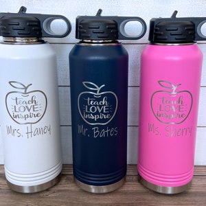 Teacher Gift, Teacher Water Bottle, Personalized Teacher Tumbler, 32 Oz ...