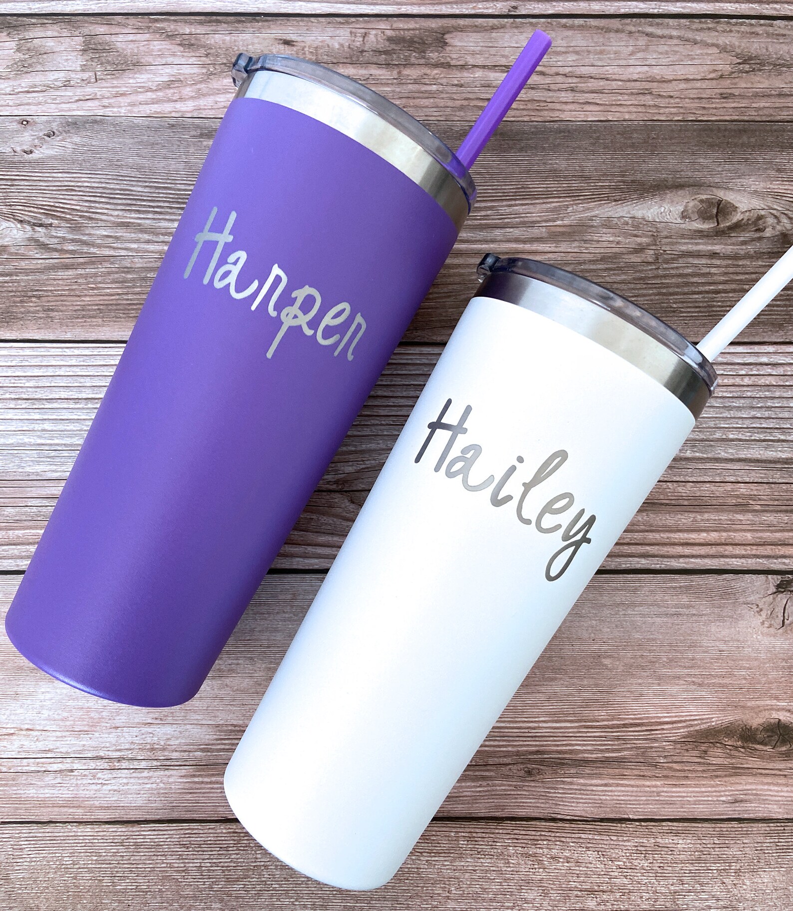 Personalized Tumbler Custom Tumbler With Straw Laser - Etsy