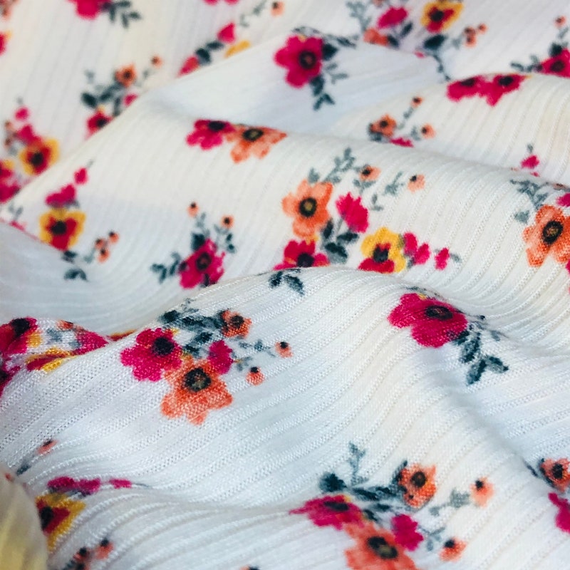 Floral Knit Fabric - Etsy