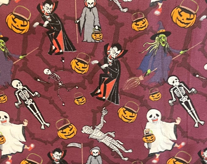 Monster Toss on Burgundy by MDG. Dracula, Ghosts, Mummies, and More ...