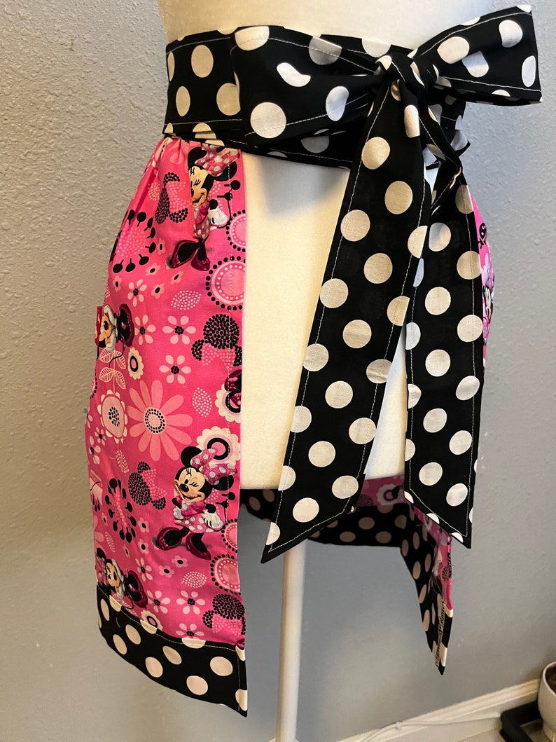 Minnie Mouse 1/2 Apron With Dots. Matching Child’s Apron Also Available ...