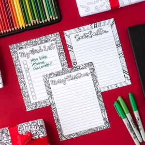 DIY Christmas Stationery Letters to Santa, Christmas Wishlist ...