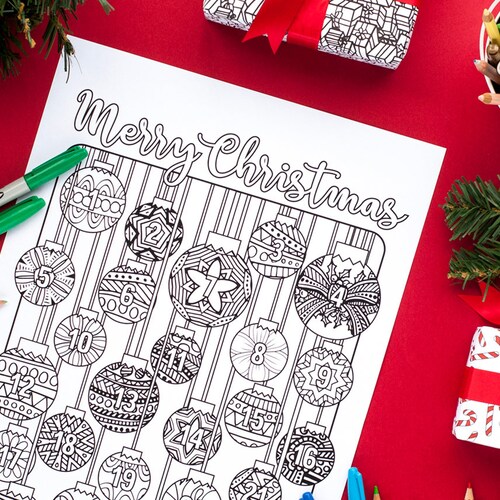 Nativity Coloring Kids Advent Calendar Christmas Coloring - Etsy