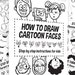 How to Draw Cartoon Faces Kids Printable Worksheets // - Etsy Canada