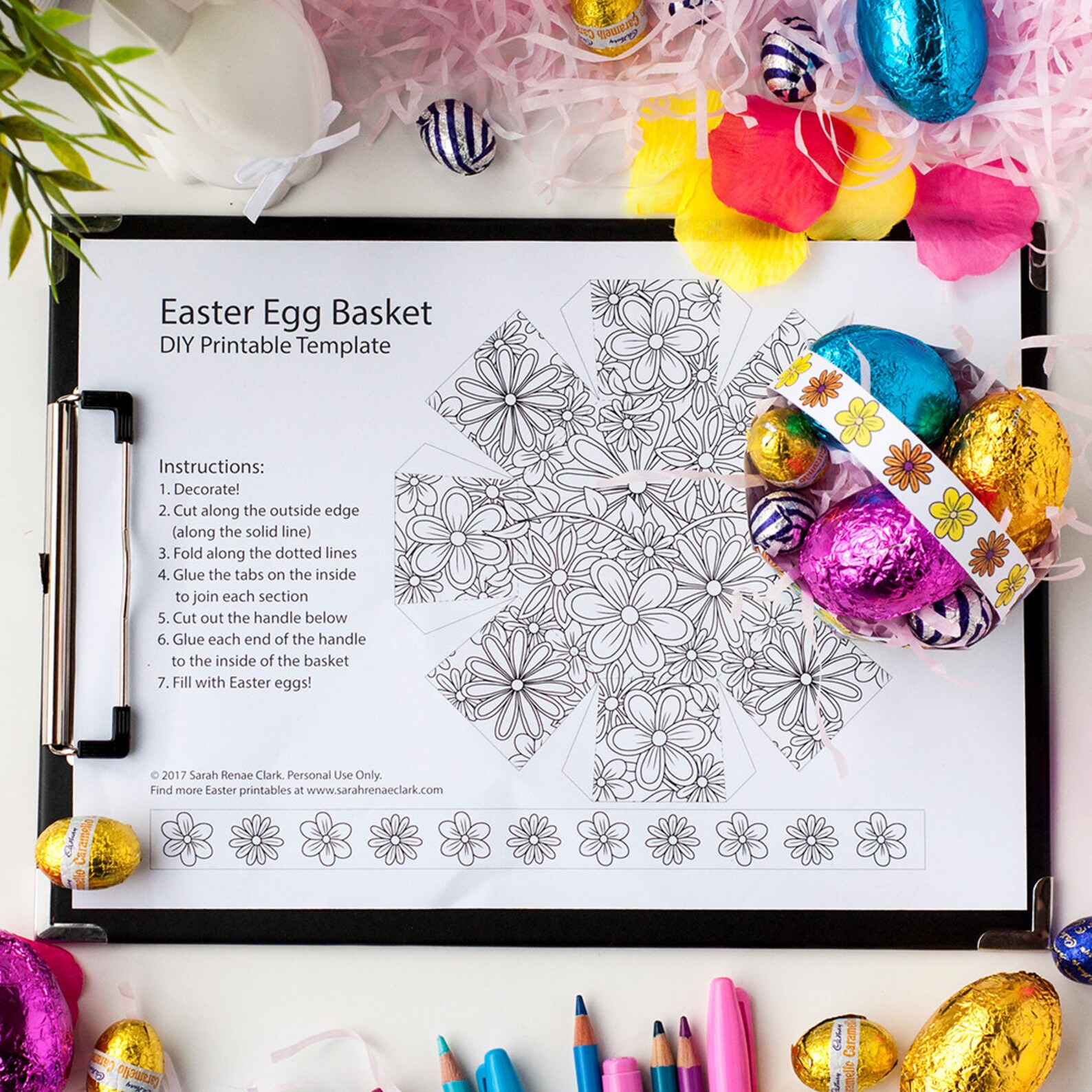 EASTER BASKET PRINTABLES 8 Pack Printable Easter Basket - Etsy
