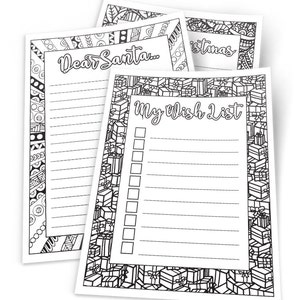 DIY Christmas Stationery Letters to Santa, Christmas Wishlist ...