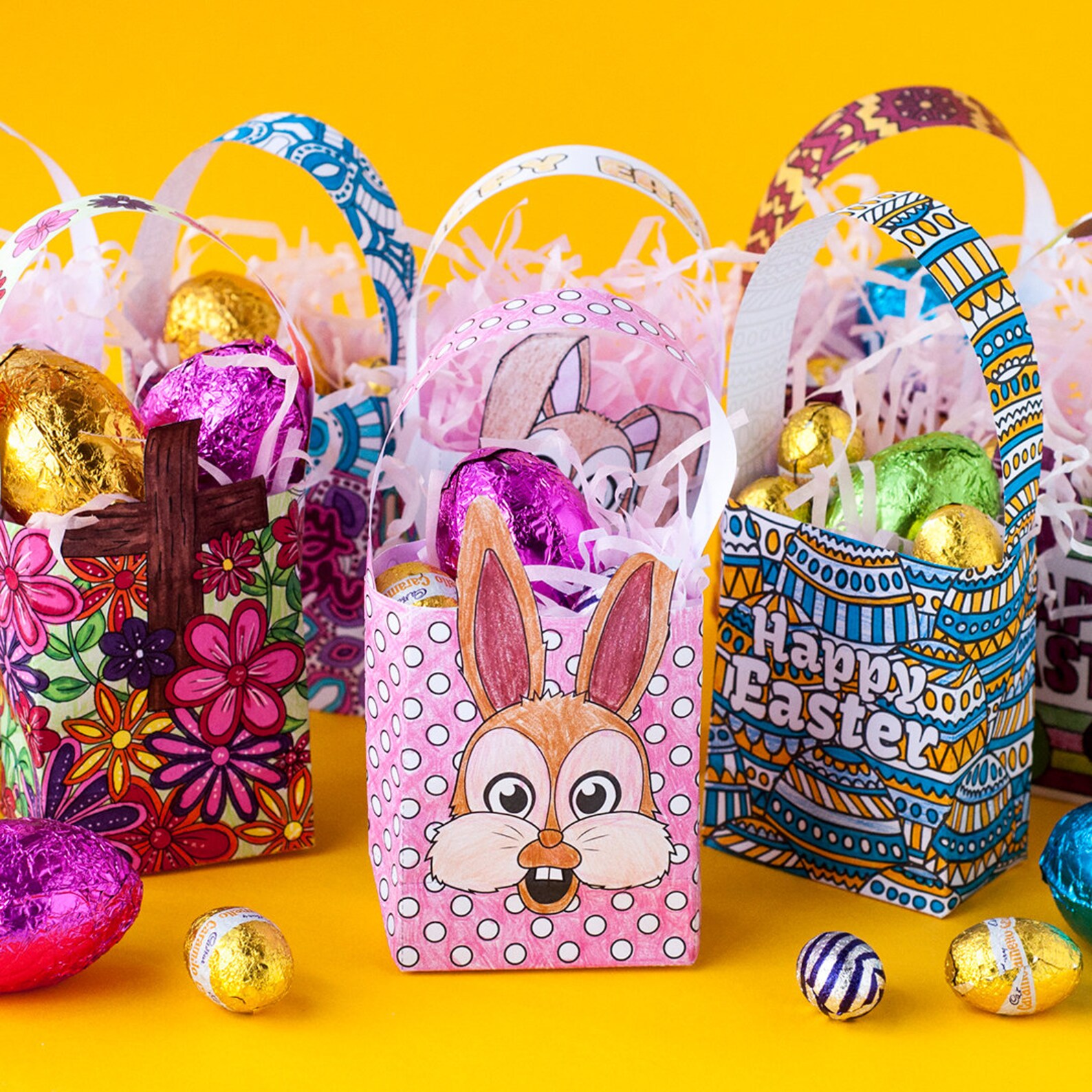 EASTER GIFT BAGS 8 Pack Printable Gift Bag Template for | Etsy