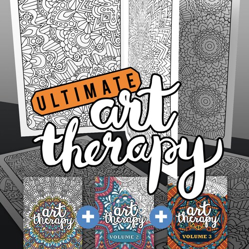 Art Therapy Printable Adult Coloring Book Downloadable PDF - Etsy UK