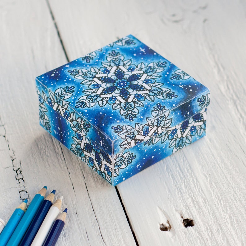 Coloring Christmas Gift Box Templates 6 Pack Printable PDF - Etsy