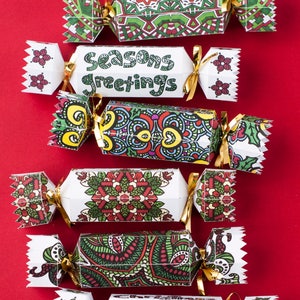 Christmas Bon-bon Template Set | Set of 8 Christmas Bon-bon Coloring ...