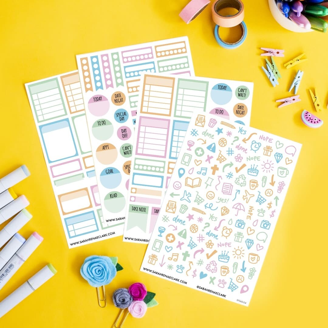 Functional Sticker Pack printable Digital Only - Etsy