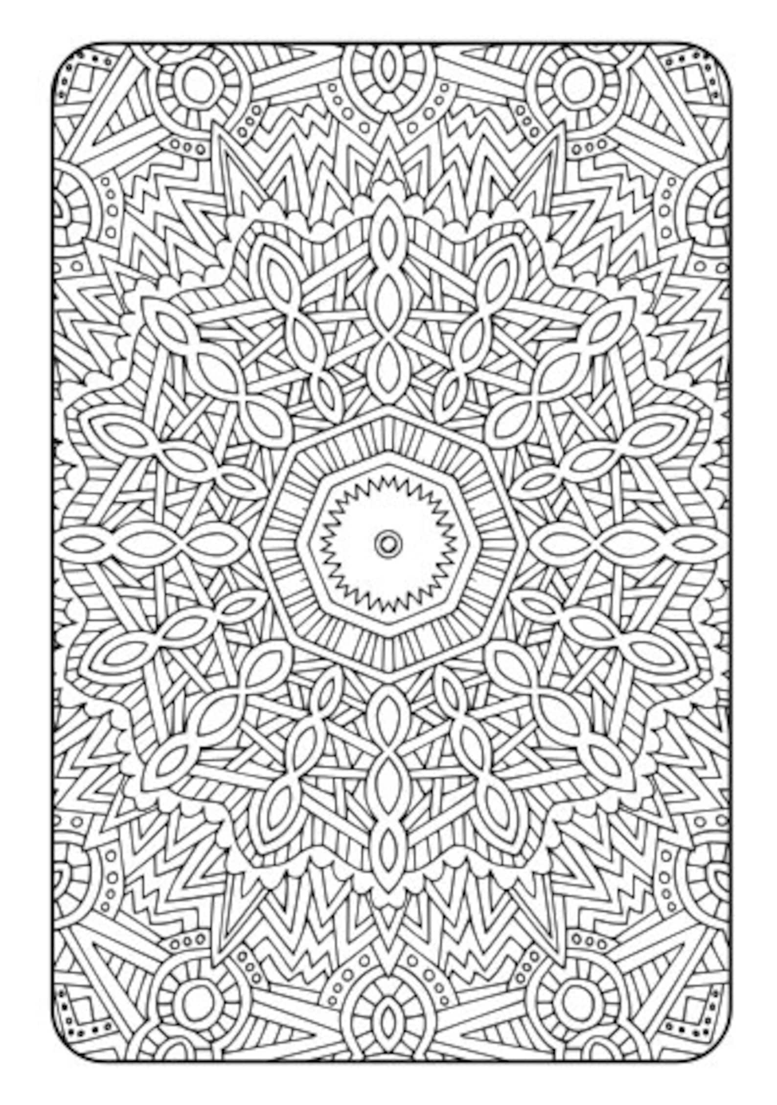 Adult Coloring Book Art Therapy Volume 2 Printable Pdf Etsy