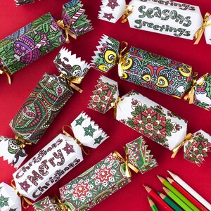 Christmas Bon-bon Template Set | Set of 8 Christmas Bon-bon Coloring ...