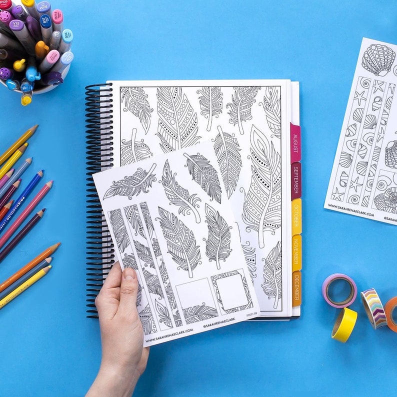 Pre2021 Coloring Sticker Pack (printable + Digital Only) - Etsy