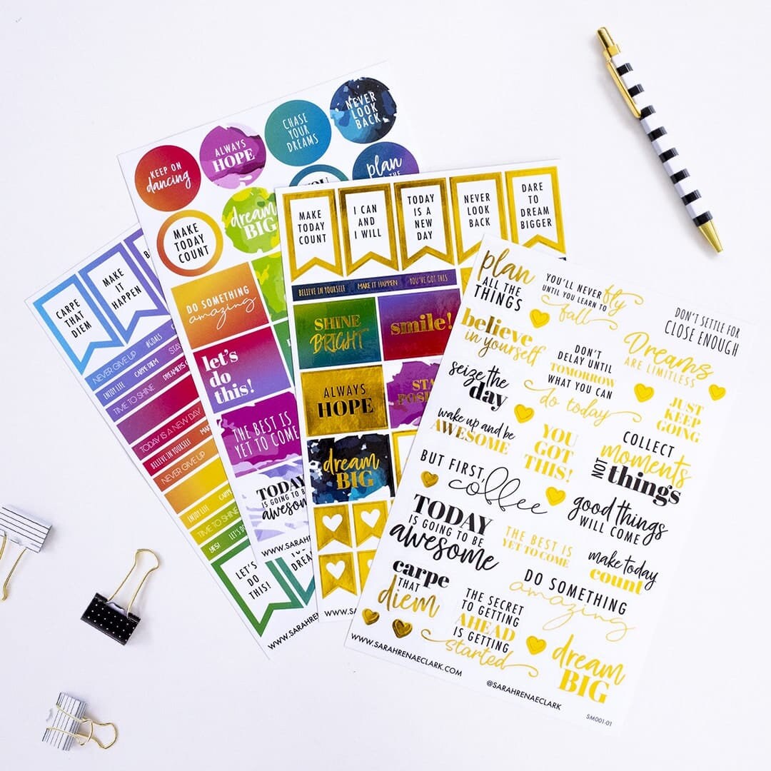 Motivational Sticker Pack printable Digital Only - Etsy