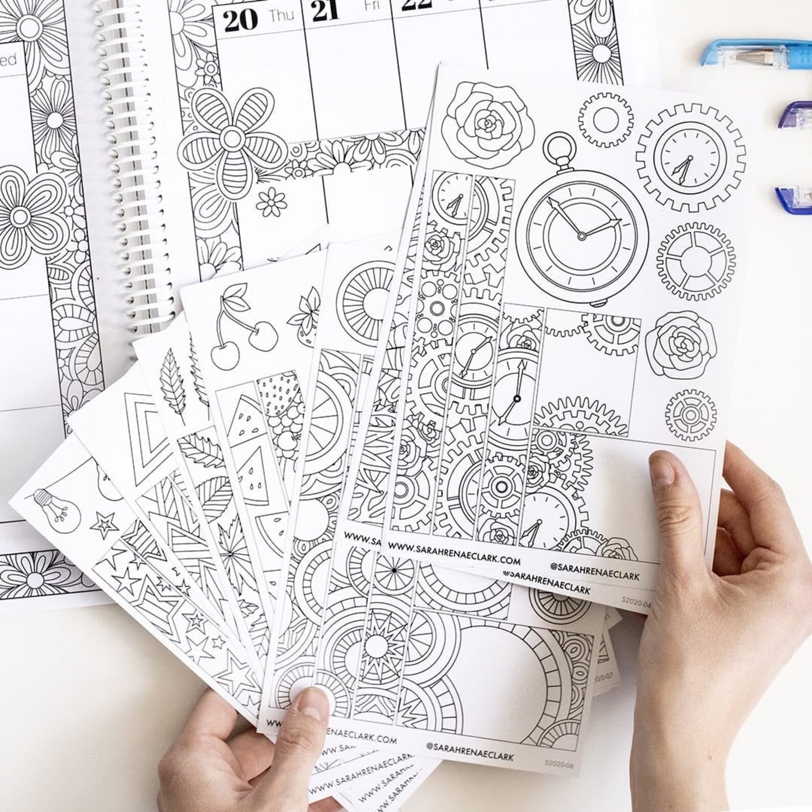 Variety Coloring Sticker Pack printable Digital Only | Etsy