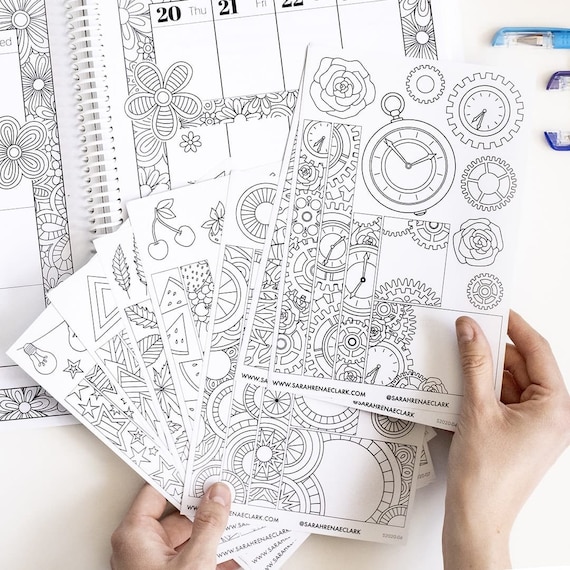 Variety Coloring Sticker Pack printable Digital Only | Etsy