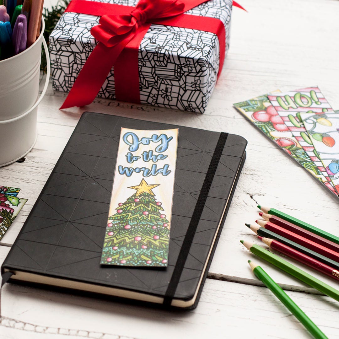 Christmas Coloring Bookmarks X12 Printable 8.5x11 PDF | Etsy