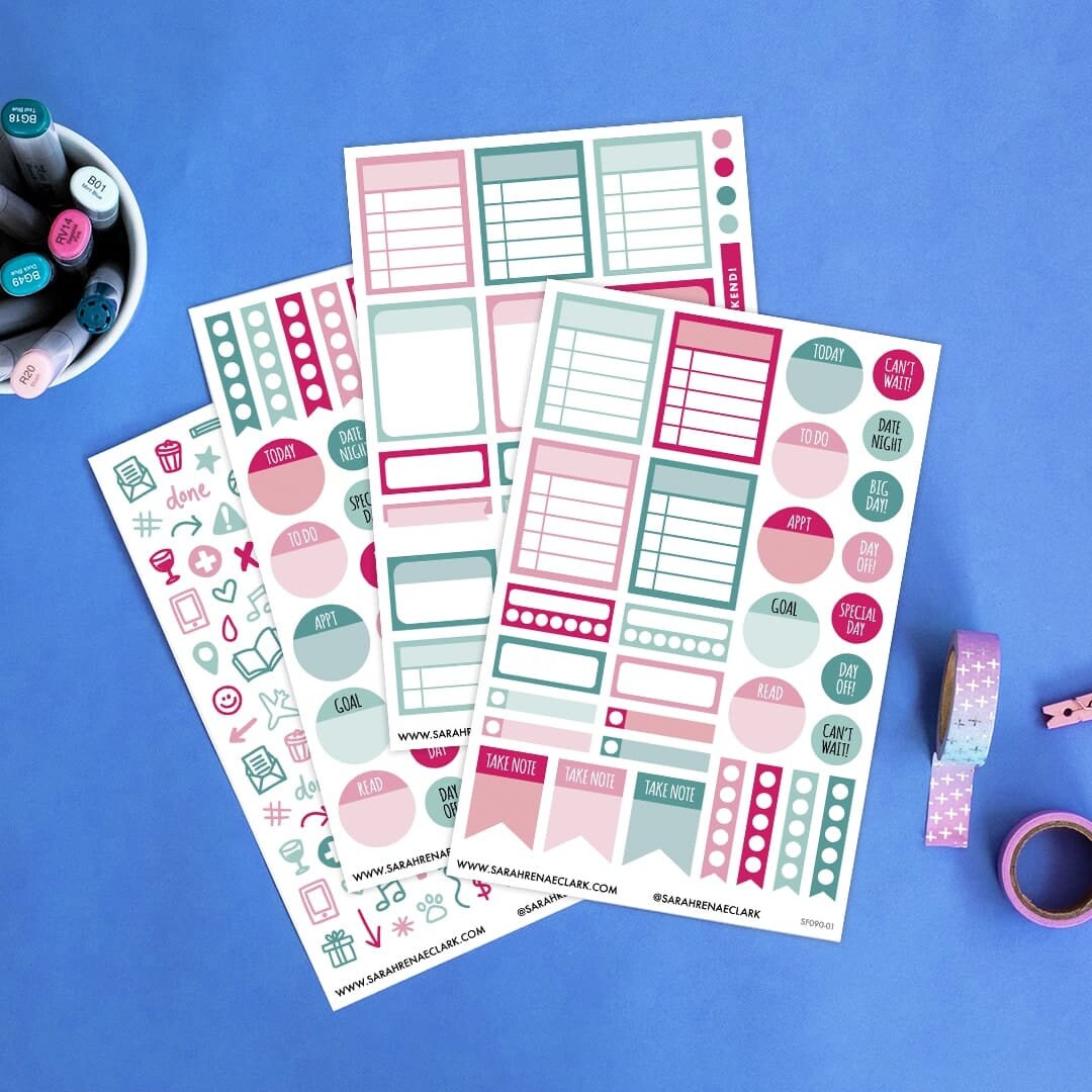 Functional Sticker Pack (printable + Digital Only) - Etsy