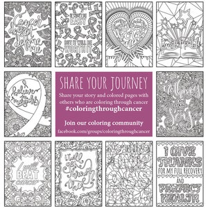 Cancer Coloring Book: Coloring Through Cancer 30 Cancer Positive ...