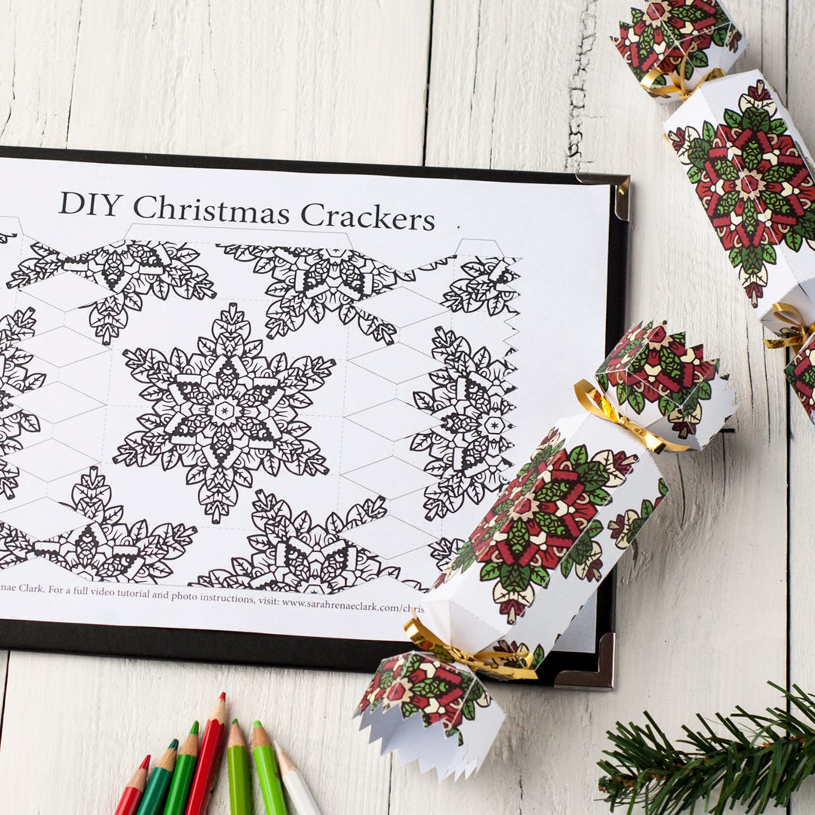 Christmas Bon-bon Template Set | Set of 8 Christmas Bon-bon Coloring ...