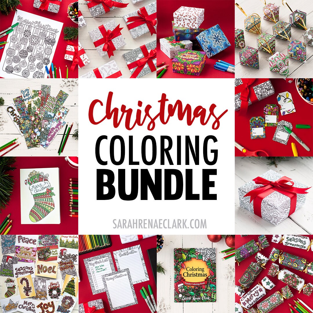 HUGE Christmas Coloring Bundle Printable Templates for Christmas Gift ...