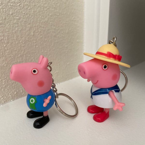 Peppa Pig Keychain - Etsy