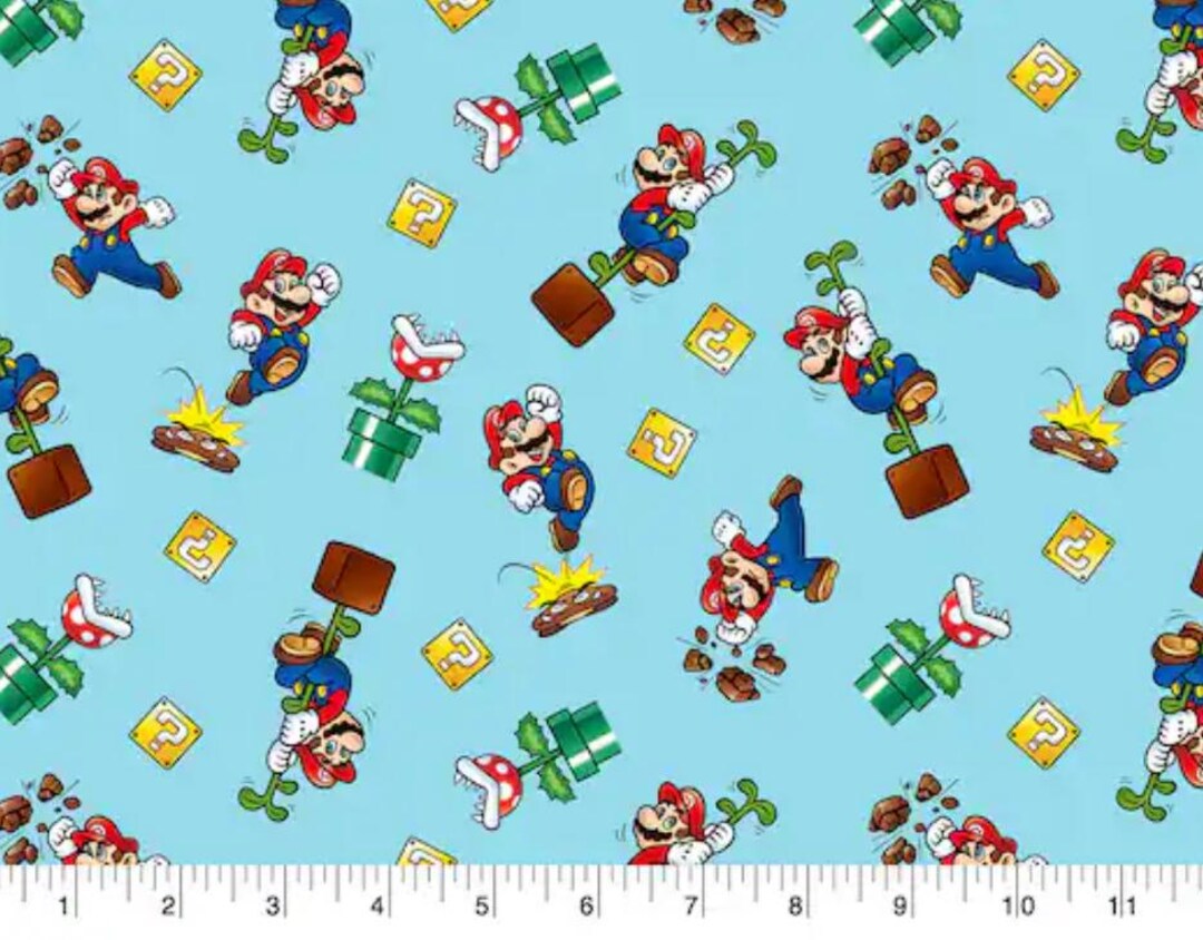 Nintendo Mario Fabric, Nintendo Fabric, Mario Bros Fabric, Character ...