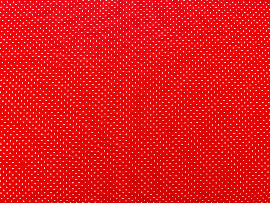 Red & White Mini Polka Dot Fabric, Polka Dot Fabric, Red Fabric, Cotton Fabric - Etsy