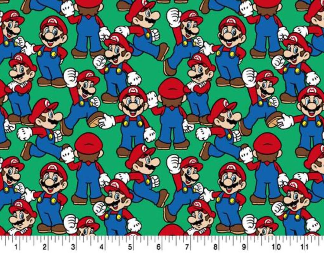 Nintendo Mario Character Fabric, Nintendo Fabric, Mario Bros Fabric ...