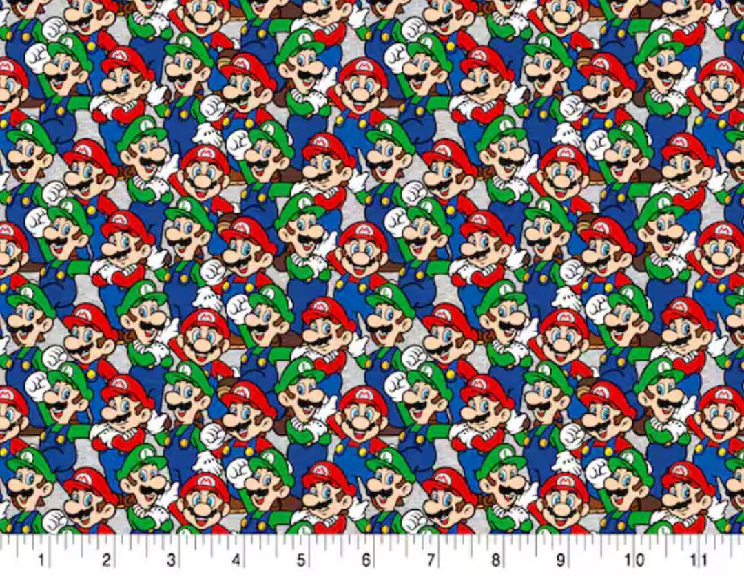 Nintendo Mario and Luigi Fabric, Nintendo Fabric, Mario Bros Fabric ...