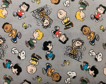 Peanuts Gang Charlie Brown, Snoopy Fabric, Licensed Fabric, Snoopy ...