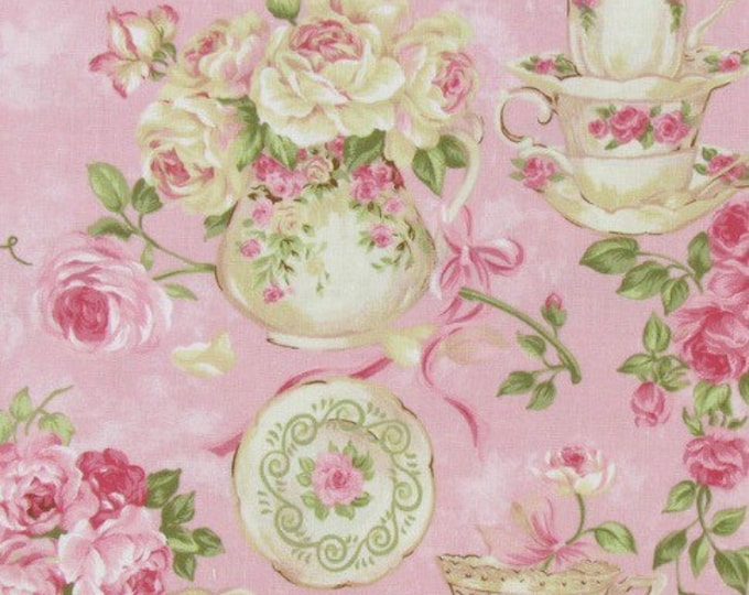 Pink Shabby Chic Style Floral Fabric Rose Garden Teacup - Etsy
