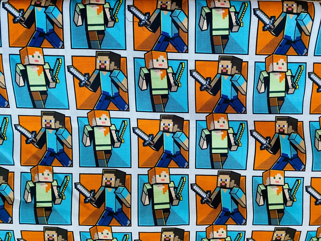 Minecraft Steve, Alex Fabric, Video Game Fabric, Minecraft Movie, Geek ...
