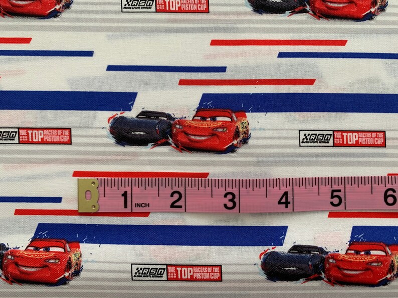 Disney Pixar Cars Lightning Mcqueen Fabric Disney Fabric | Etsy