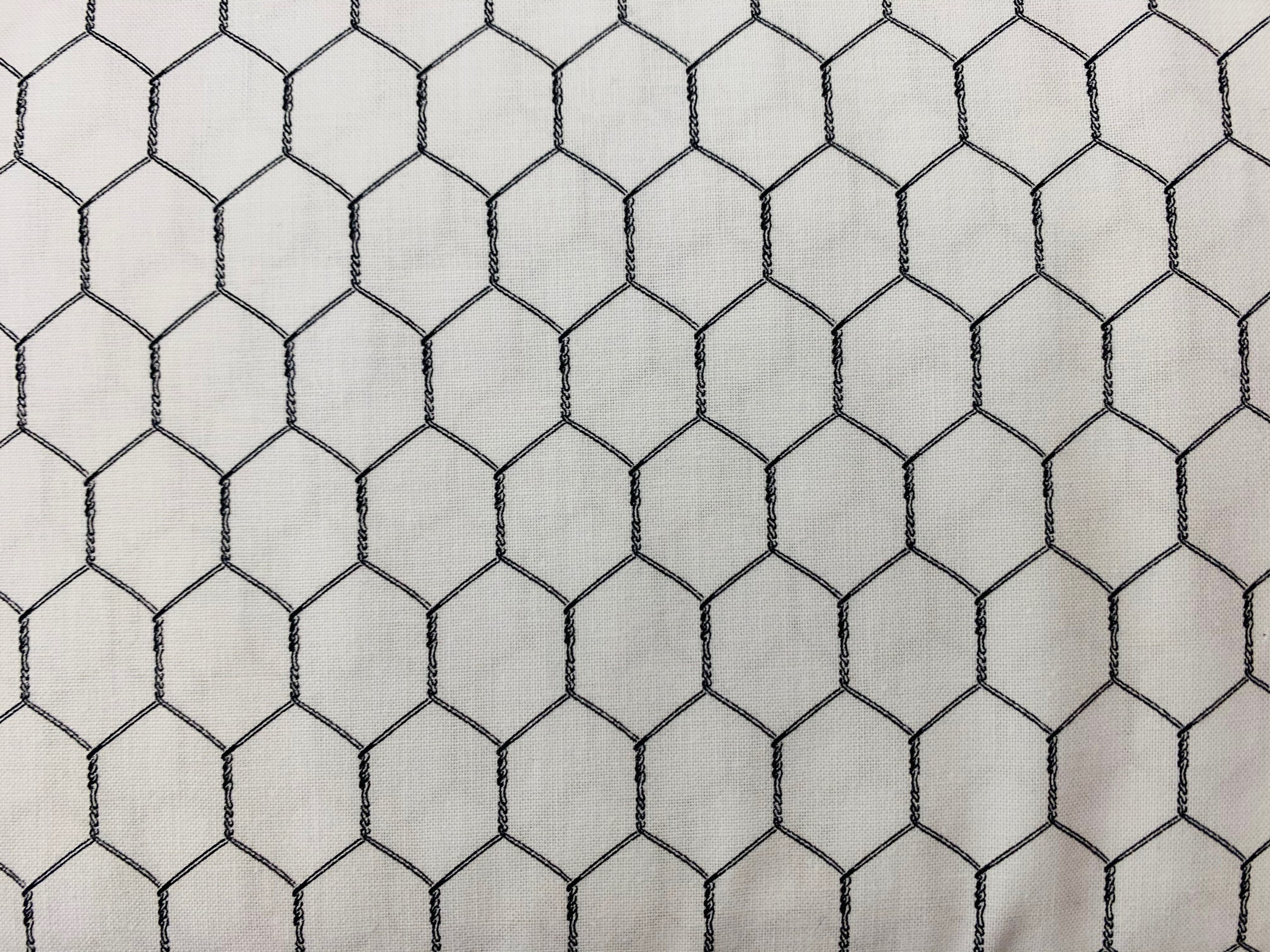 Chicken wire fabric rooster cotton fabric country farm | Etsy