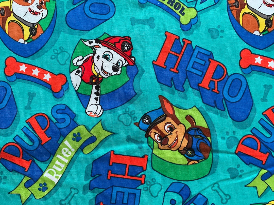 Nick Jr. Paw Patrol Hero Fabric Featuring Marshall & Many More ...