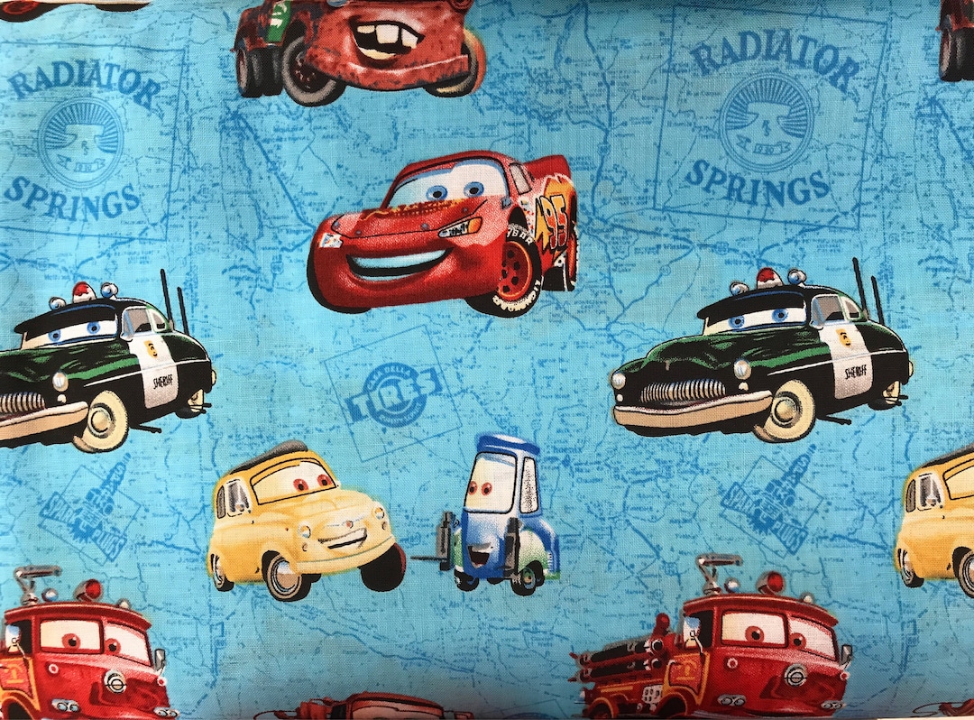Disney Pixar Cars Lightning Mcqueen Fabric, Disney Fabric, Cars ...