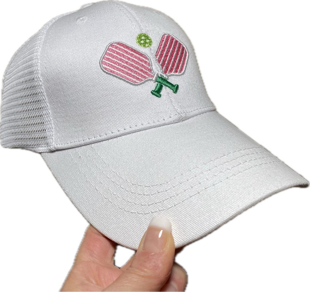 Pickleball Women's Baseball Cap Hair Accessory, Pickleball Balls ...