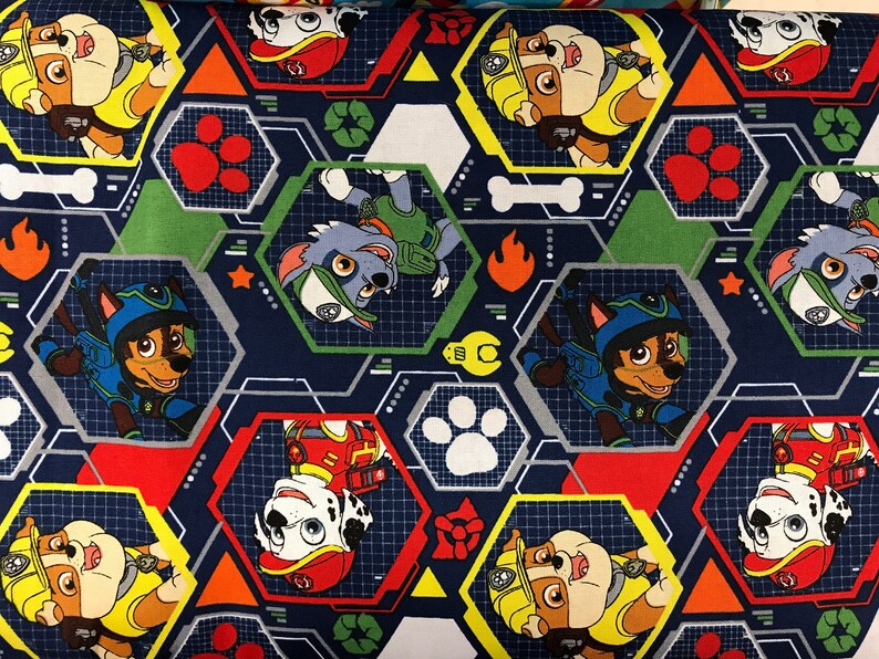 Nick Jr. Paw Patrol Fabric Featuring Marshall & Many More Characters ...
