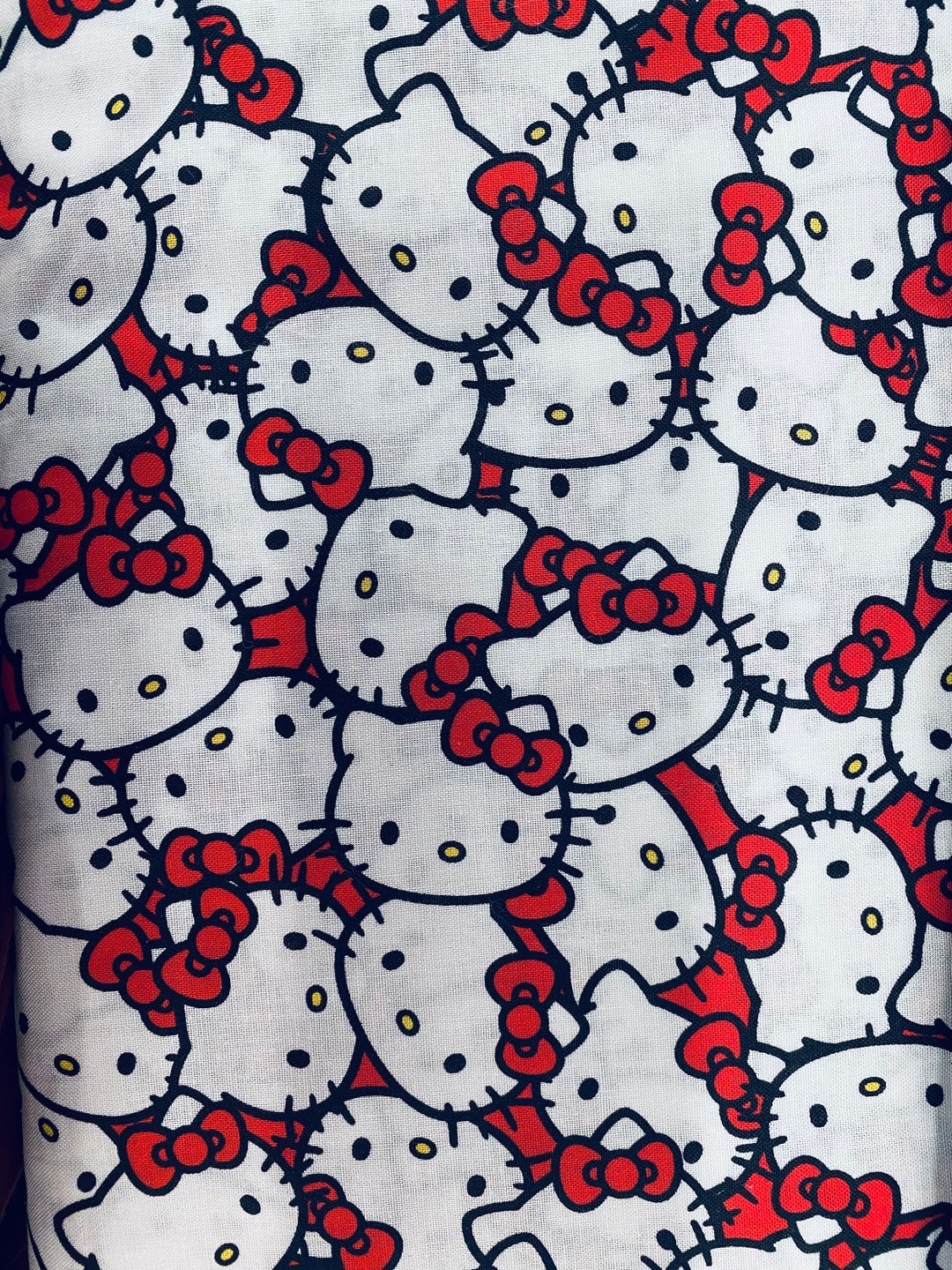 Hello Kitty Character Fabric, Kawaii Fabric, Cute, Cartoon Fabric - Etsy