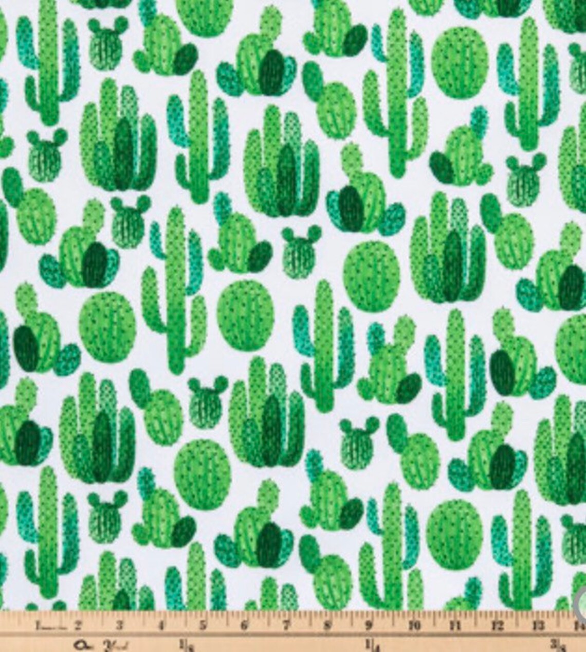 Cactus Succulents Fabric, Plant Fabric, Nature Fabric, Novelty Fabric ...