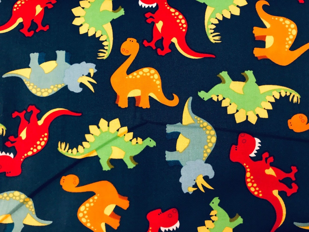 Dinosaur Fabric, Dino Fabric, Cotton Fabric, Dinosaur, Archaeology ...