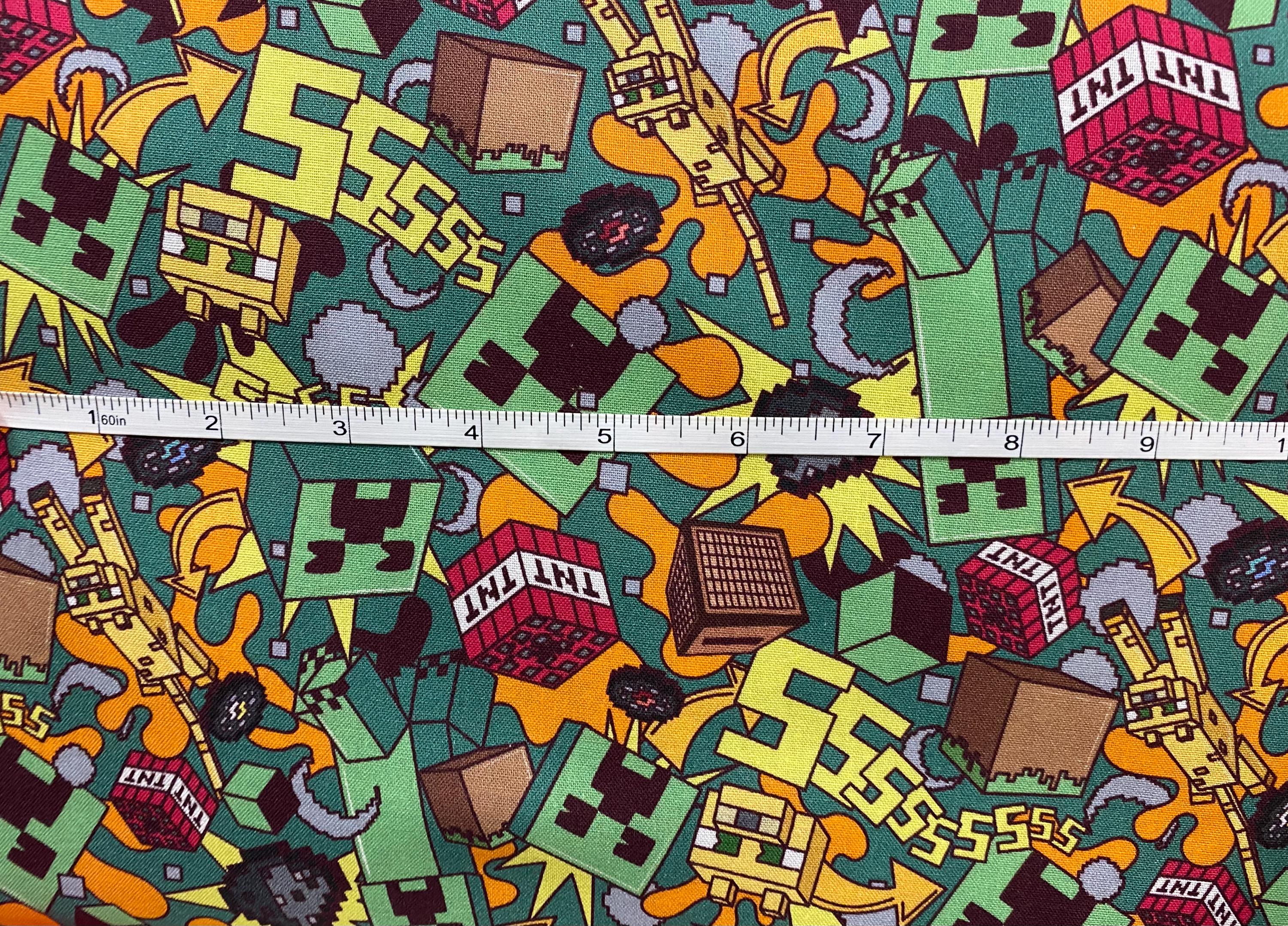 Minecraft TNT Creeper Fabric, Video Game Fabric, Minecraft Movie, Geek ...